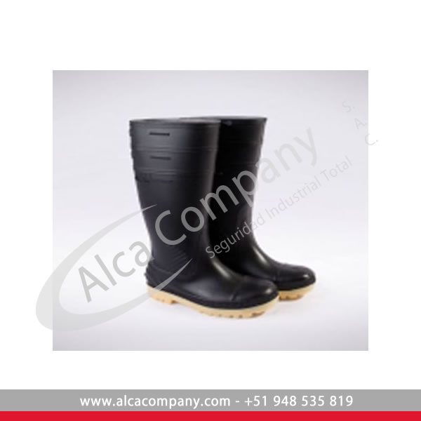 Bota de PVC con y sin punta de acero Dittaforte-negra Poli Shoes PERÚ ...